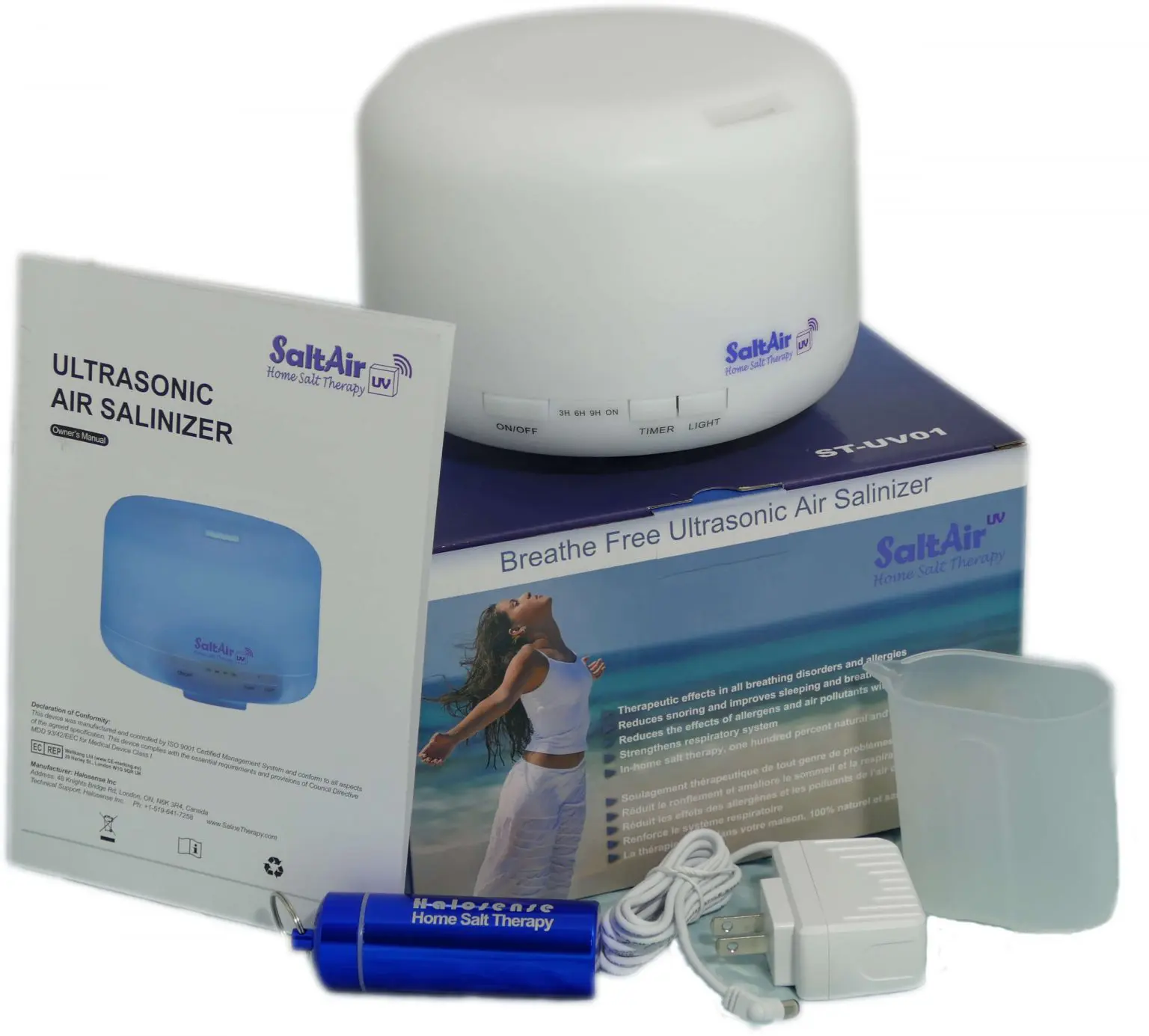SaltAir UV - Ultrasonic Air Salinizer - Halosense - Salt Therapy at Home